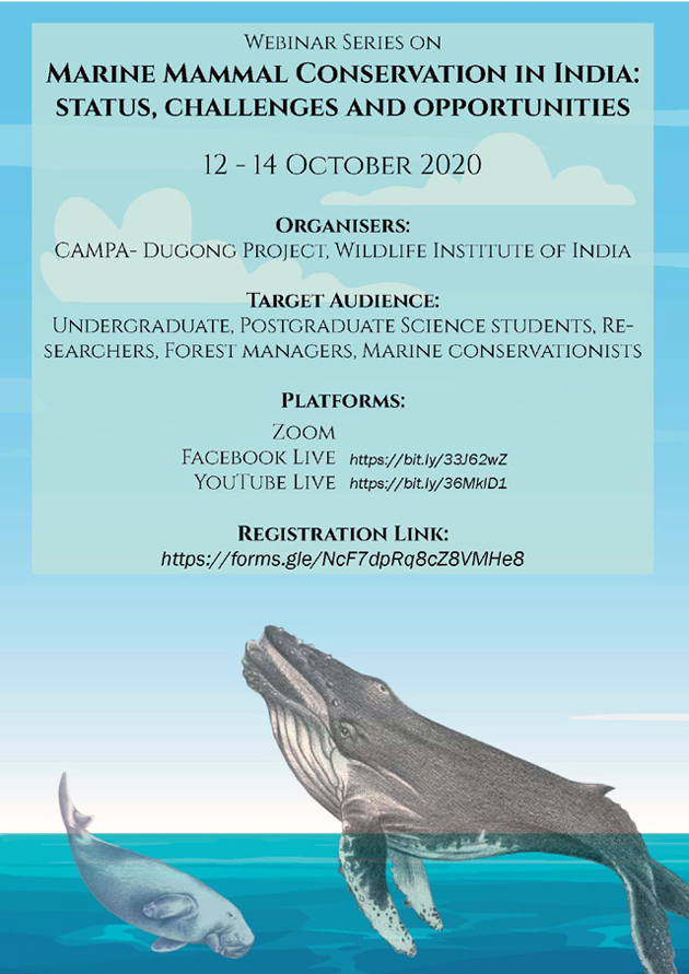 Online Webinar on Marine Mammal Conservation in India: Status ...