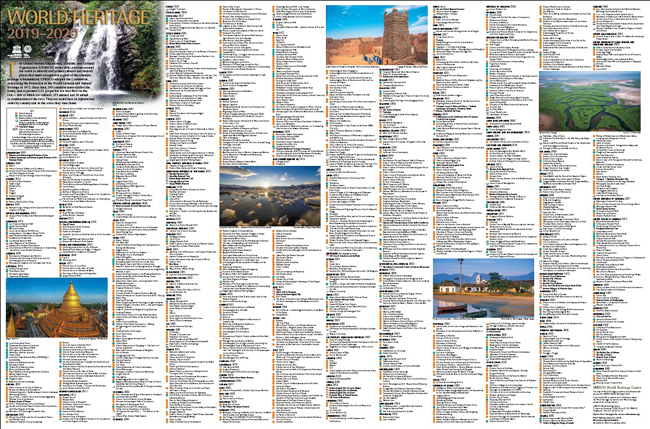 UNESCO World Heritage Wall Map | Wildlife Institute of India, an ...